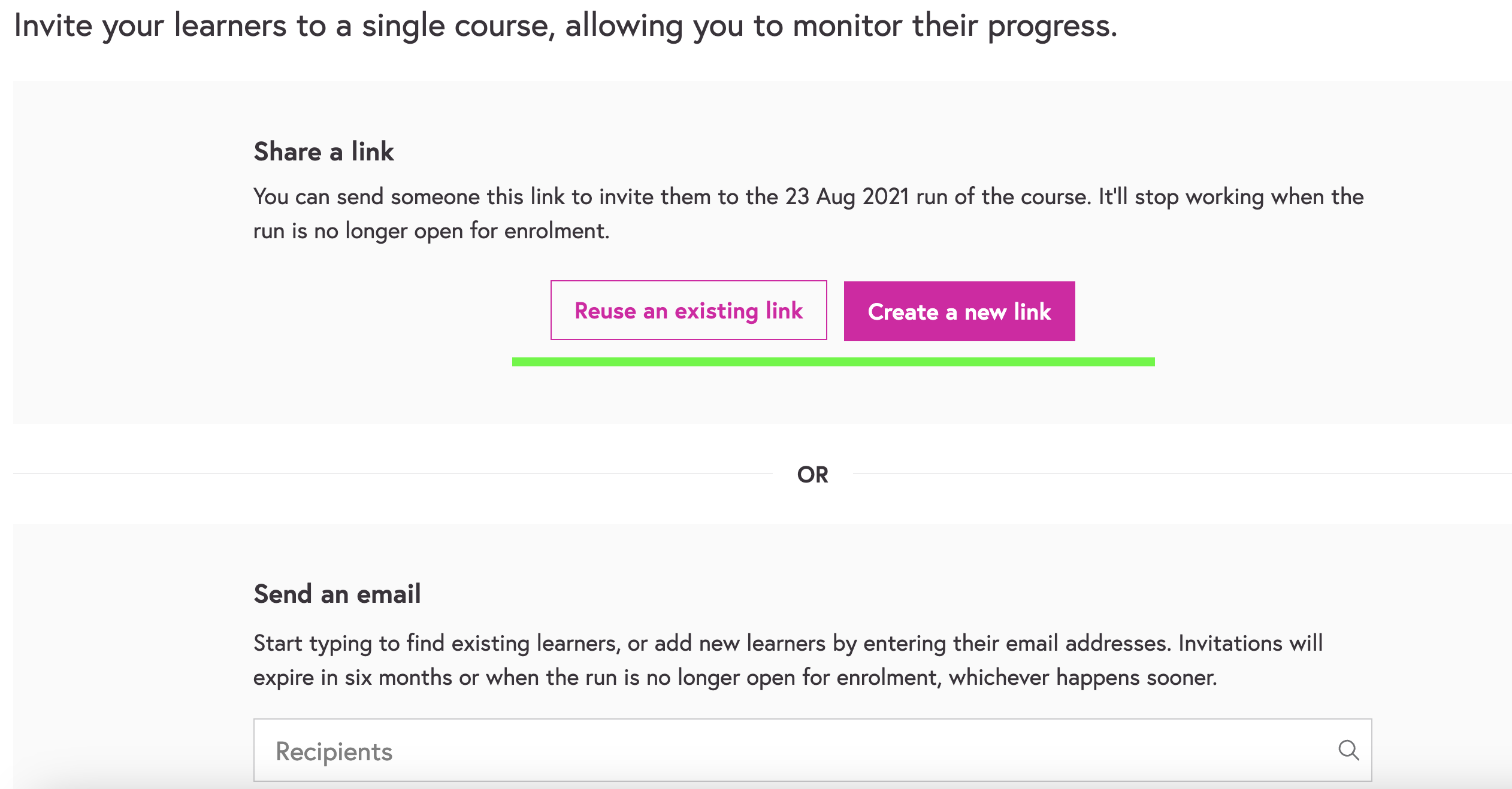 Inviting learners using Learning Manager – FutureLearn for Business