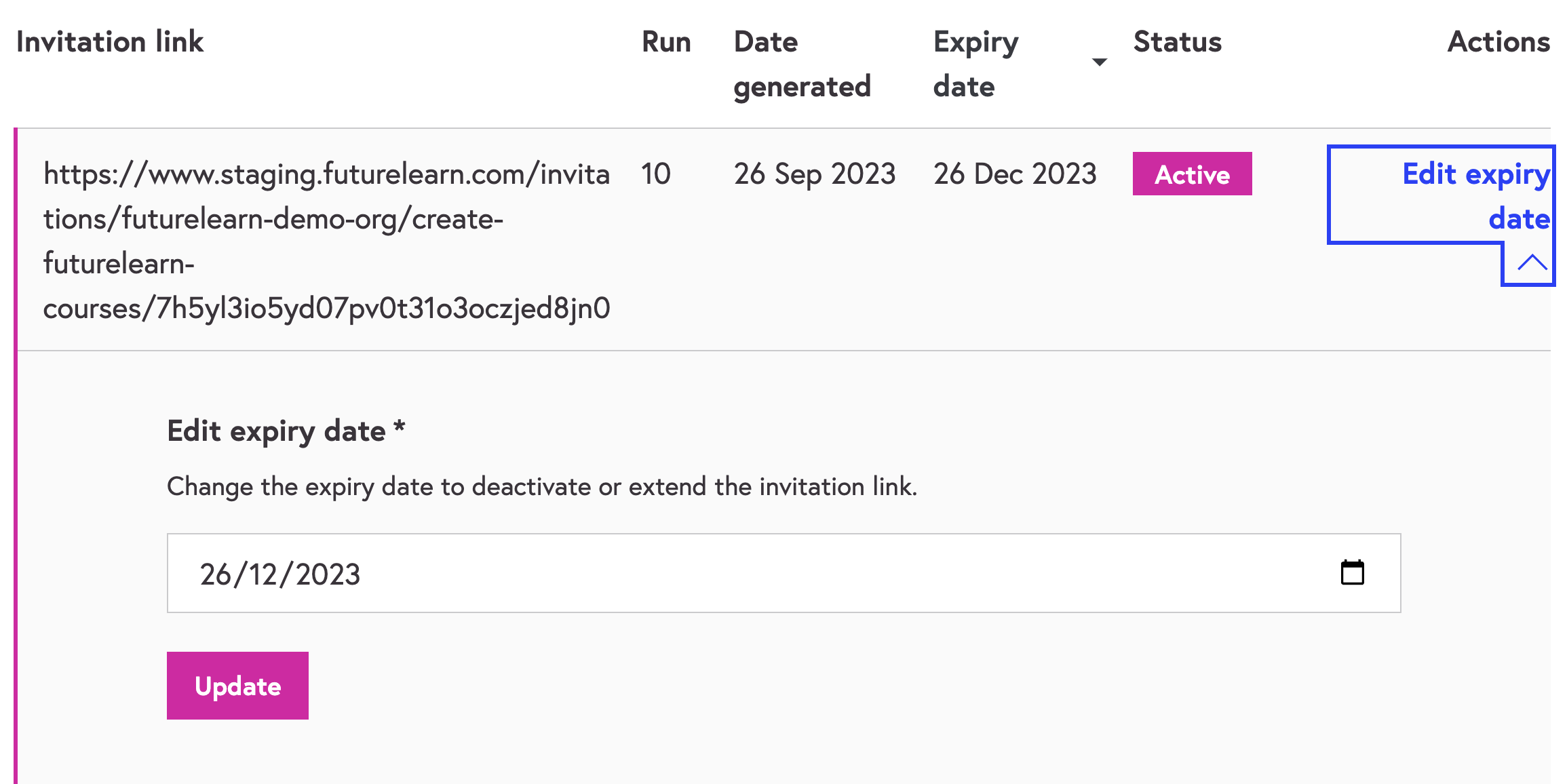 Inviting learners using Learning Manager – FutureLearn for Business