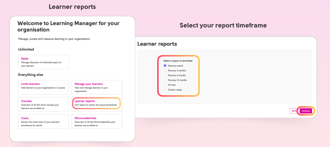 What reports can I access? – FutureLearn for Business